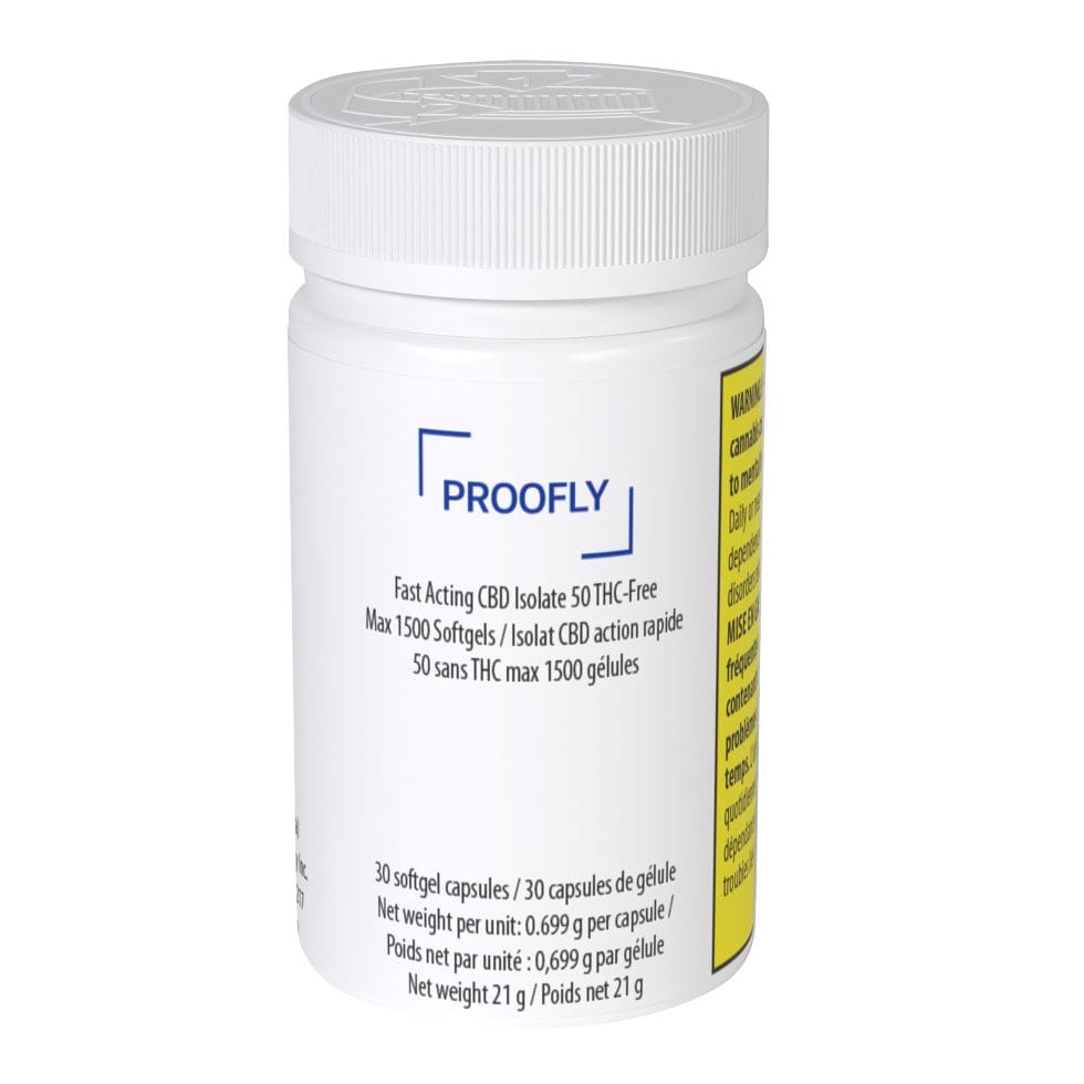 Proofly - Fast Acting CBD Isolate 50 THC-Free Max 1500 Softgels 30 caps ...