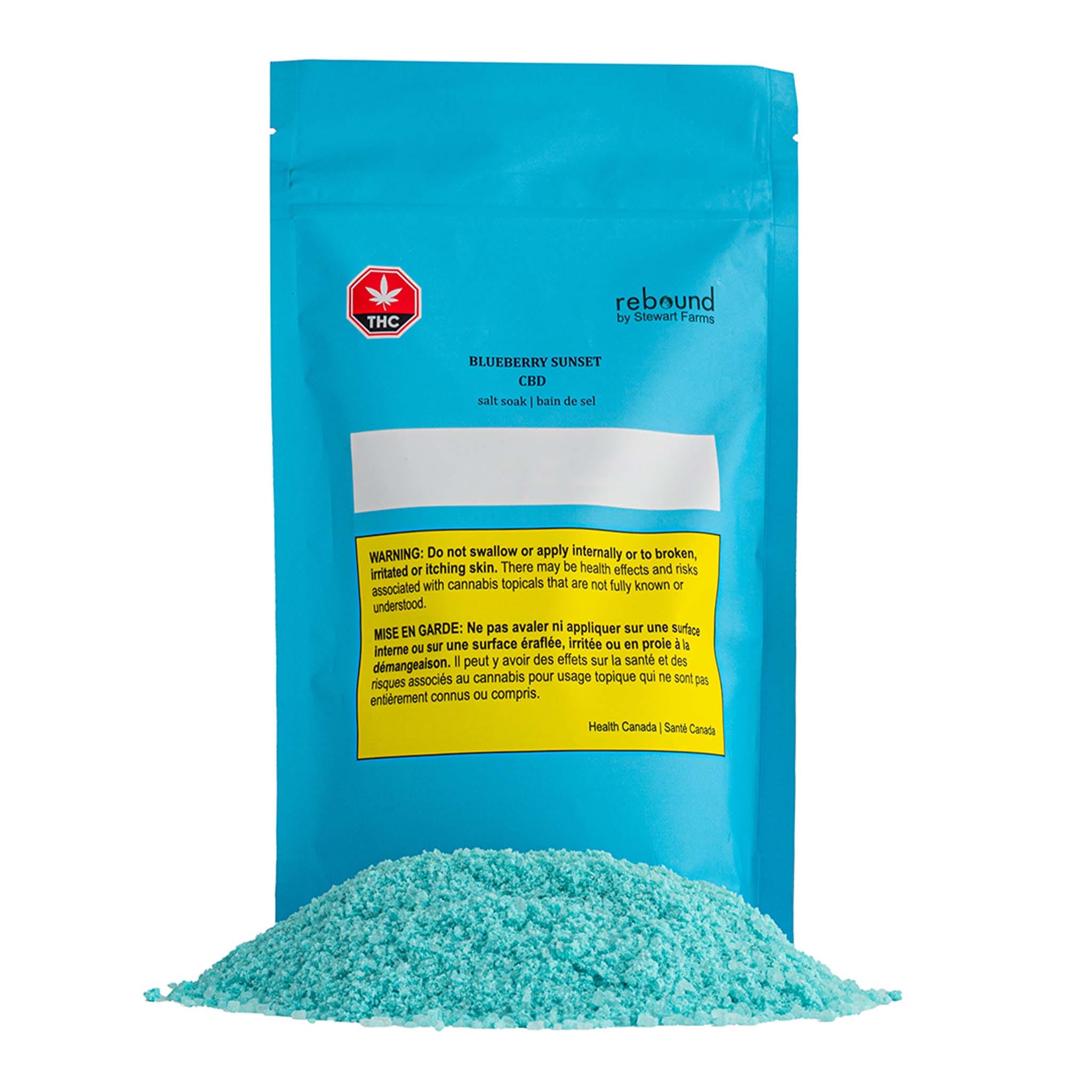 Rebound Blueberry Sunset CBD Salt Soak | Abba Medix