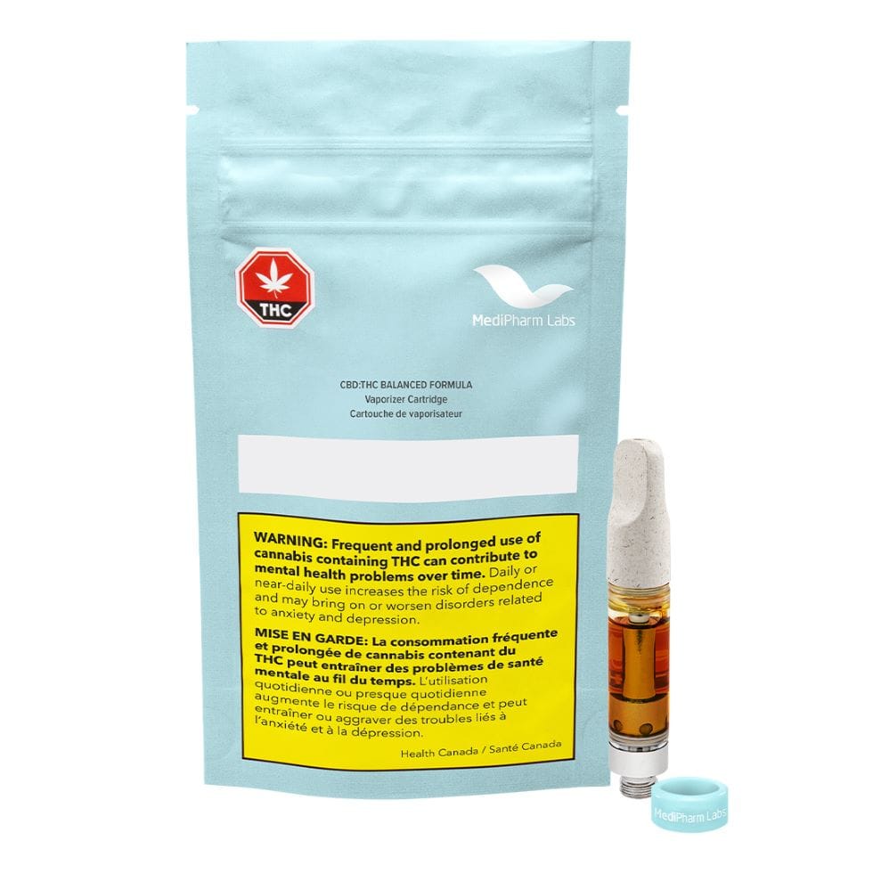 Medipharm Labs CBD-THC Balanced Formula Vape Cartridge | Abba Medix
